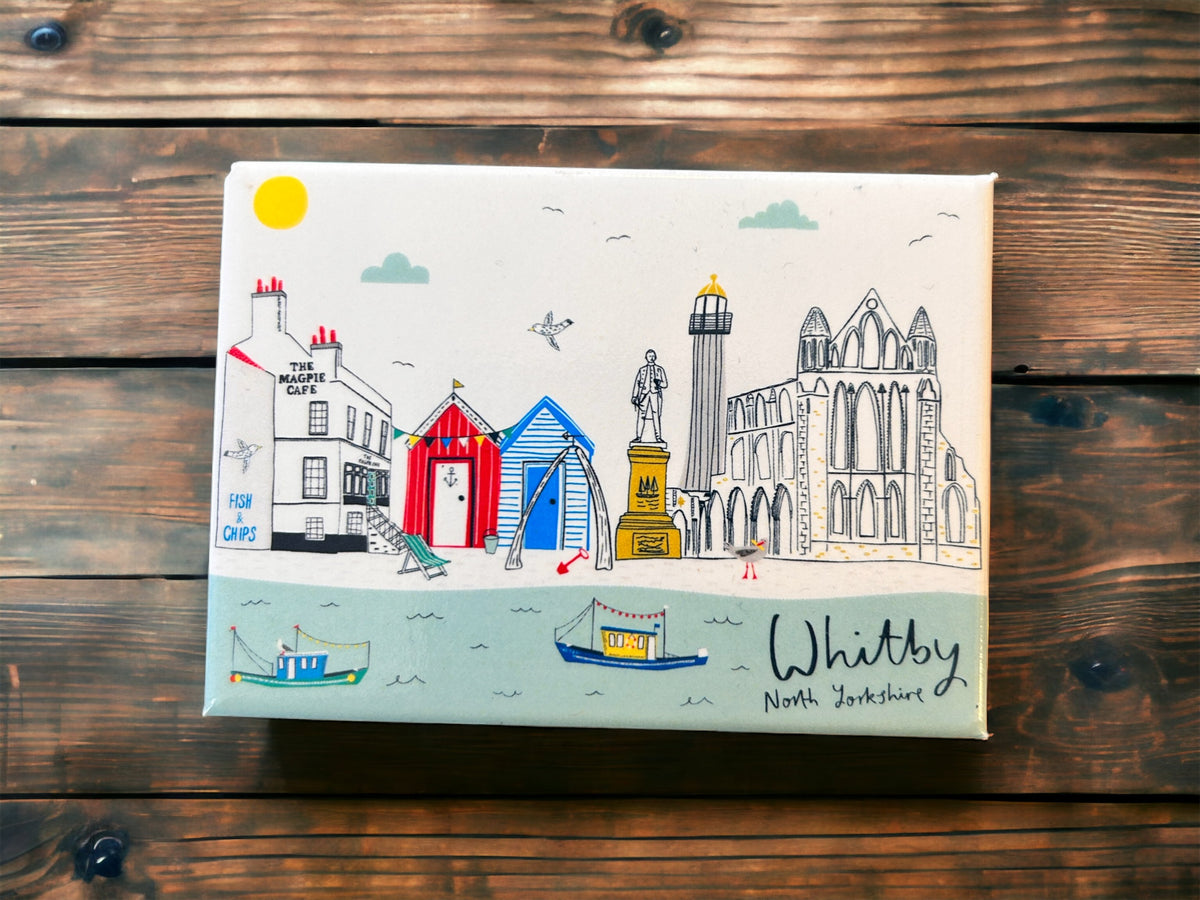 Whitby Landmarks Illustrated Magnet – Jessica Hogarth Shop